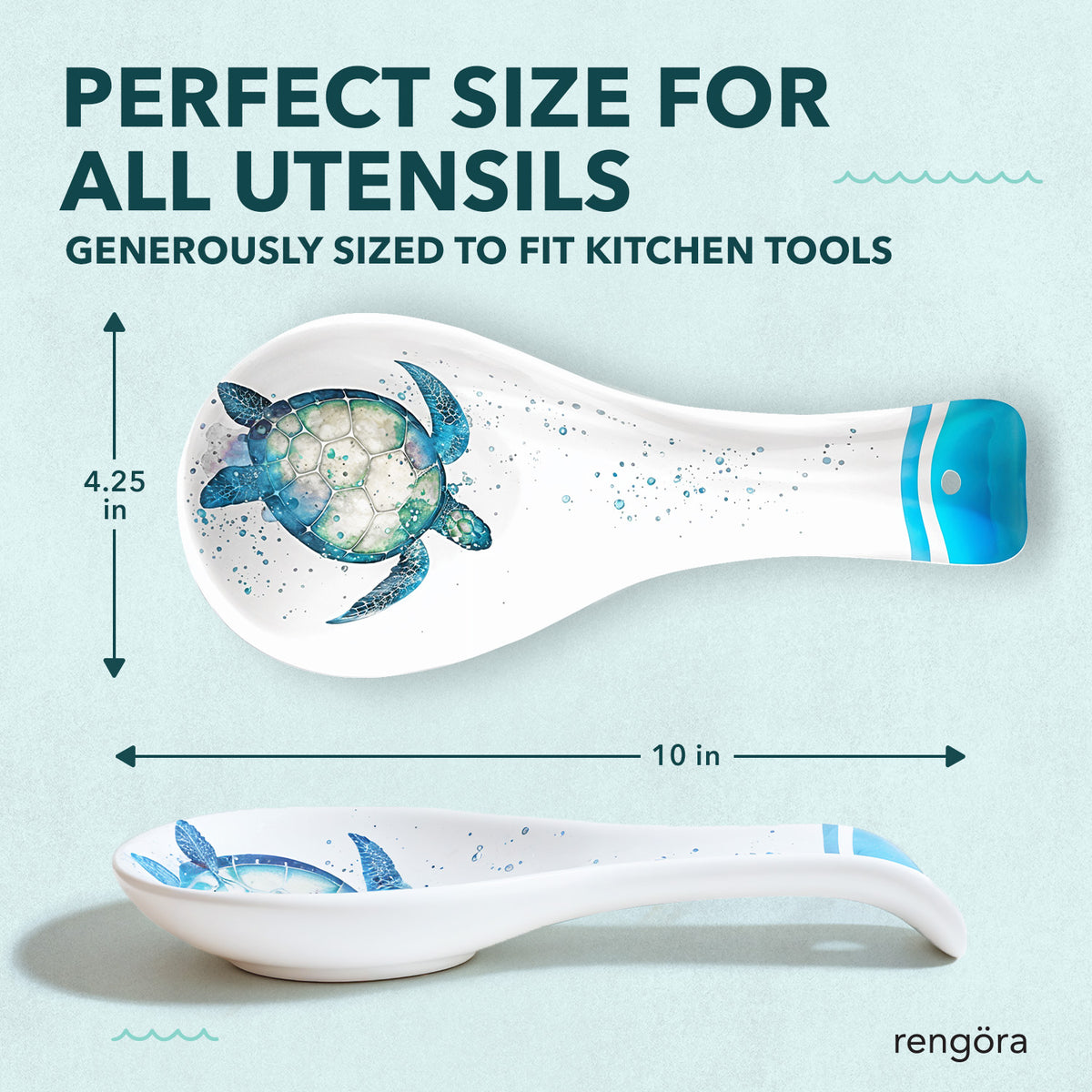 Spoon Holder - Sea Turtle Spoon Rest – Rengora